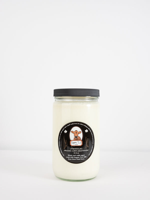Copper Tail Farm Vanilla Yogurt, 32 oz. (incl $1 jar deposit ...