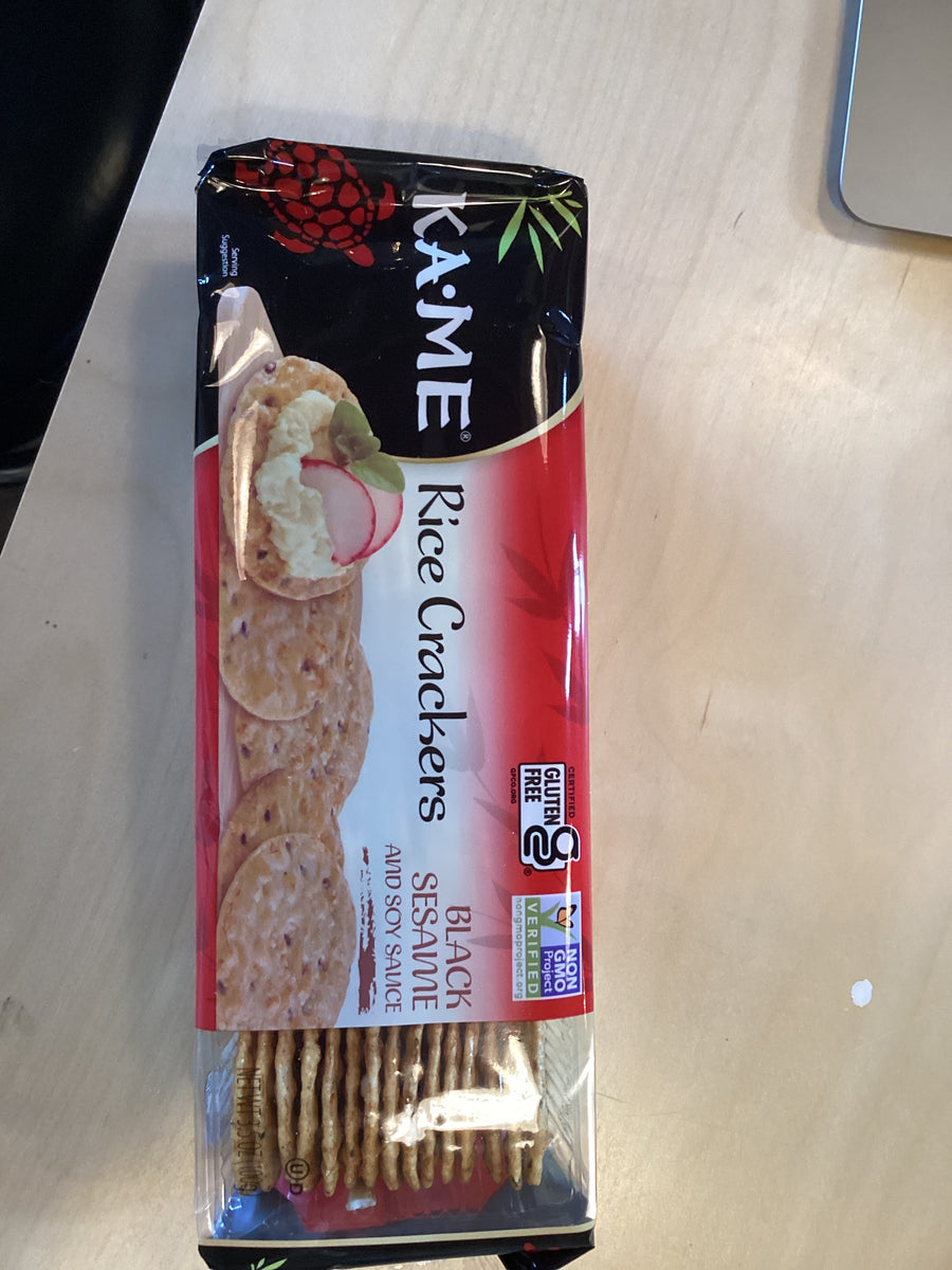 Kame Black Sesame Rice Crackers – Tenderwild Farm